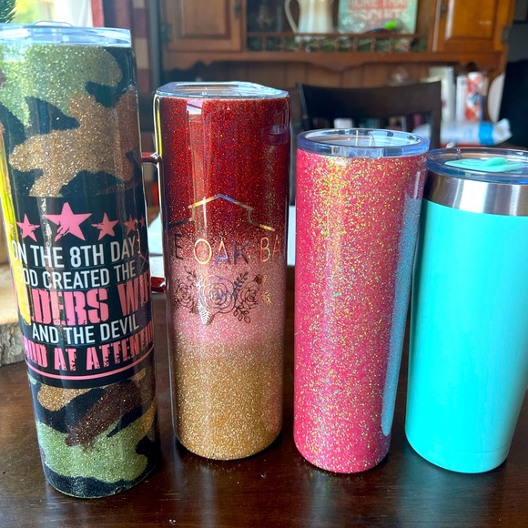 Kitchen | Lot Of 4 Custom Tumblers | Poshmark